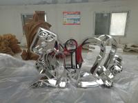 China Mirror Polished Stainless Steel Sculpture H530mm 316L for Art Studio Custom for sale