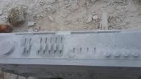 China Custom White Marble Boombox Sculpture 110cm for Exhibition Hand Carved Stone Art for sale