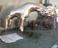 China Patina Knuckle Hand Bronze Sculpture 255cm for American Art Studios Customizable for sale