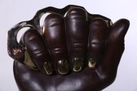 China Patina Knuckle Hand Bronze Sculpture 255cm for American Art Studios Customizable for sale