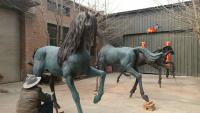 China Custom Bronze Horse Sculpture Patina Finish 10ft Outdoor Statue for Artist Sculptor for sale