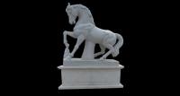 China Life Size Outdoor Garden Marble Horse Statue 260cm for Park Decoration for sale