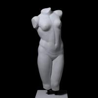 China Classic Nude Lady Abstract Marble Sculpture H183cm Custom Stone Carving for Garden Decoration for sale