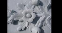 China Marble Stone Relief Wall Flower Carving Panels Polished 120cm Custom Sizes for sale