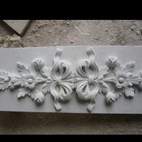 China Marble Stone Relief Wall Flower Carving Panels Polished 120cm Custom Sizes for sale