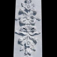 China Marble Stone Relief Wall Flower Carving Panels Polished 120cm Custom Sizes for sale