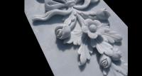 China Marble Stone Relief Wall Flower Carving Panels Polished 120cm Custom Sizes for sale