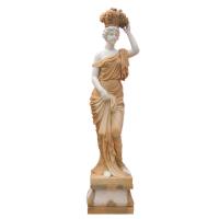 China Natural Marble Classic Greek Lady Garden Sculpture 200cm Hand Carved Stone Statue for sale