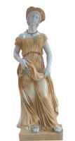 China Natural Marble Classic Greek Lady Garden Sculpture 200cm Hand Carved Stone Statue for sale