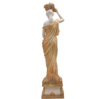 China Natural Marble Classic Greek Lady Garden Sculpture 200cm Hand Carved Stone Statue for sale