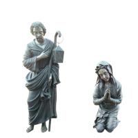 China Custom Bronze Garden Sculpture Jesus and Children 150cm Patina Finish for sale