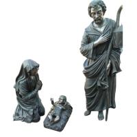 China Custom Bronze Garden Sculpture Jesus and Children 150cm Patina Finish for sale