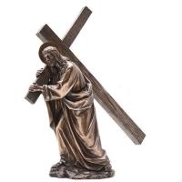 China Large Bronze Jesus Cross Sculpture 260cm Custom Religious Metal Statue China Supplier for sale