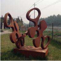 China Large Stainless Steel Garden Figure Sculpture Colorful Painting 2600mm Customizable for sale