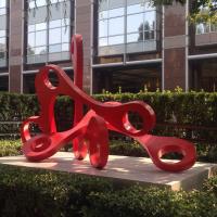 China Large Metal Garden Colorful Painting Stainless Steel Sculpture 2400mm Customizable for sale
