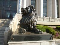 China Large Outdoor Sitting Lions Bronze Sculpture 280cm Customized Bronze Statues China Supplier for sale