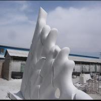 China Large Natural Marble Garden Sculpture 240cm Custom Outdoor Stone Statue for sale
