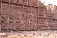 China Large Red Sandstone Sculpture Project Custom Size 10000mm China Stone Carving Supplier for sale
