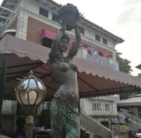 China Outdoor Garden Bronze Girl Sculpture Customized H190cm Patina Finish China Supplier for sale