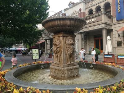 China China Marble Garden Water Fountain with Pool Sandstone Sculpture 120cm for sale