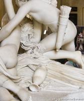 China Marble Psyche Revived by Kiss of Love Statue 200cm Customizable Stone Couple Sculpture for sale