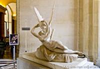 China Marble Psyche Revived by Kiss of Love Statue 200cm Customizable Stone Couple Sculpture for sale