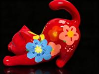China resin sculpture, animal scul[ture ,cat sculpture painting sculpture Customized sculptures supplier for sale