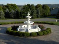 China White Marble Stone Carving Fountain Sculpture 350cm Custom Size for Garden Decoration for sale