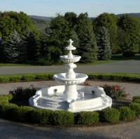 China White Marble Garden Stone Fountain Carving Statue 500cm Customizable Polished Finish for sale