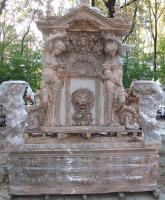 China Marble Garden Stone Wall Fountain Carving Statue 350cm Custom Size Water Feature for sale