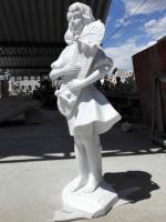 China Polished White Marble Statue Sculpture 130cm Customizable for Exhibition Decoration for sale
