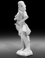 China Indoor Art Exhibition Marble Sculpture Beautiful Girl Stone Statue 130cm Custom Size for sale