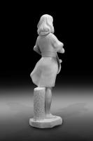 China Indoor Art Exhibition Marble Sculpture Beautiful Girl Stone Statue 130cm Custom Size for sale