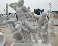 China Museum Exhibition Marble Laocoon Replica Statue 240cm Customizable Stone Sculpture for sale