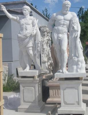 China Ancient Rome Heracles Marble Statue 210cm Museum Replica Stone Sculpture for Garden Decoration for sale