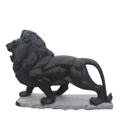 China Custom Marble Stone Lion Statue Walking Lions Sculpture H140-210cm Polished Finish for sale