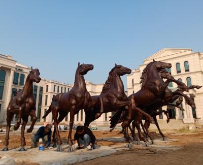 China Garden Bronze Horse Sculpture 280cm Metal Horse Statue Custom Patina Finish China Manufacturer for sale