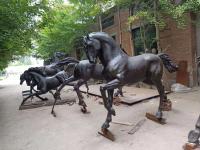 China Garden Bronze Horse Sculpture 280cm Metal Horse Statue Custom Patina Finish China Manufacturer for sale
