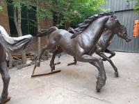 China Custom Bronze Horse Statue Garden Sculpture 280cm Casting Animal Art Decor for sale