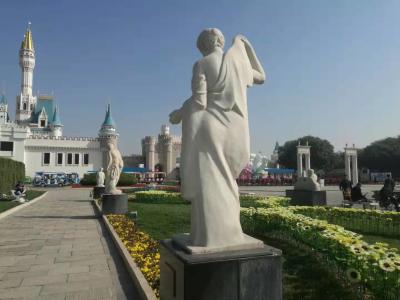 China Classical Marble David Statue Outdoor Garden Sculpture 180cm Height Hand Carved for sale