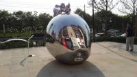 China Custom Colorful Painted Stainless Steel Statue Sculpture 3000mm for Garden Decoration for sale