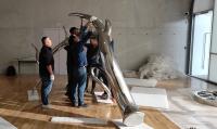 China Custom Colorful Painted Stainless Steel Statue Sculpture 3000mm for Garden Decoration for sale