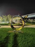 China Custom Stainless Steel Sculpture Mirror Polish 3000mm Art Metal Statue for Garden Decoration for sale