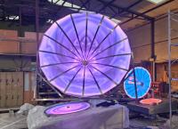 China Custom Stainless Steel Sculpture with LED Lights 2800mm Outdoor Metal Art for Garden Decoration for sale