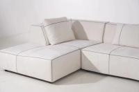 China Contemporary Living Room Furniture Fabric Sofa Velvet Sofa Sectionals Sofa Beige Color Sofa for sale