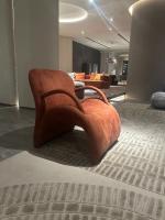 China Stylish Leather And Soft Chair Gold Patterned Fabric For Home for sale