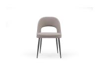 China Medium Back Dining Chair Wood Metal Armrest For Dining Room for sale