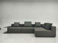 China Hotel Living Room Custom Fabric Luxury Modern Sectional Sofa Reversible Chaise for sale