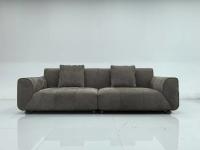 China 5 Seat L Shaped Woven Fabric Sectional Settee Removable Cushion for sale