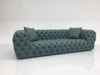 China Cozy And Stylish Living Room With Fabric Leather Upholstered Sectional Couch for sale